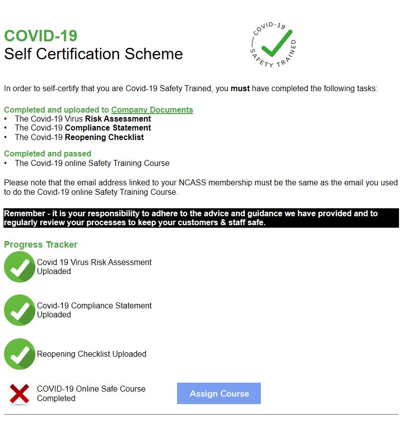 COVID-19 Accreditation Instructions - NCASS