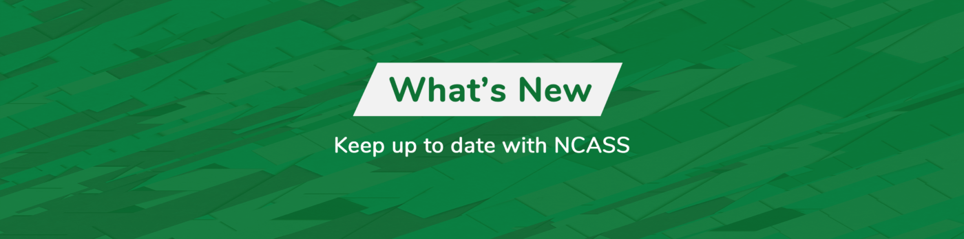 What's new? - NCASS News